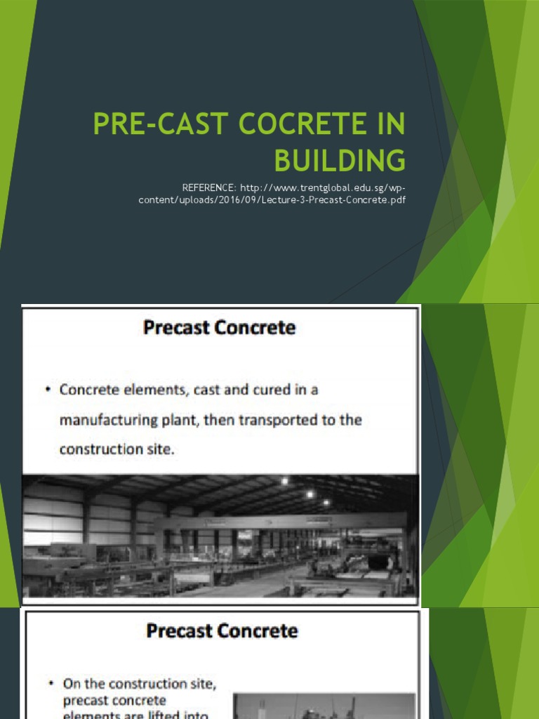 Lesson1 - Pre Cast Cocrete in Building | PDF | Technology & Engineering