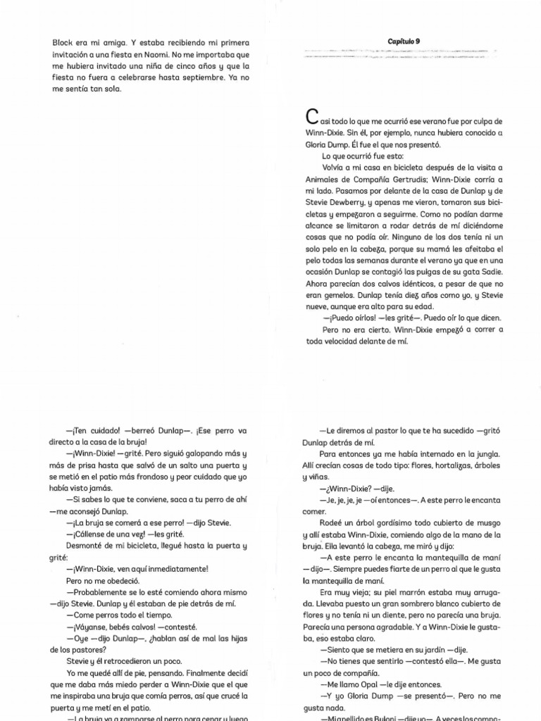 Gracias-a-Winn-Dixie Cap. 9 y 10 | PDF