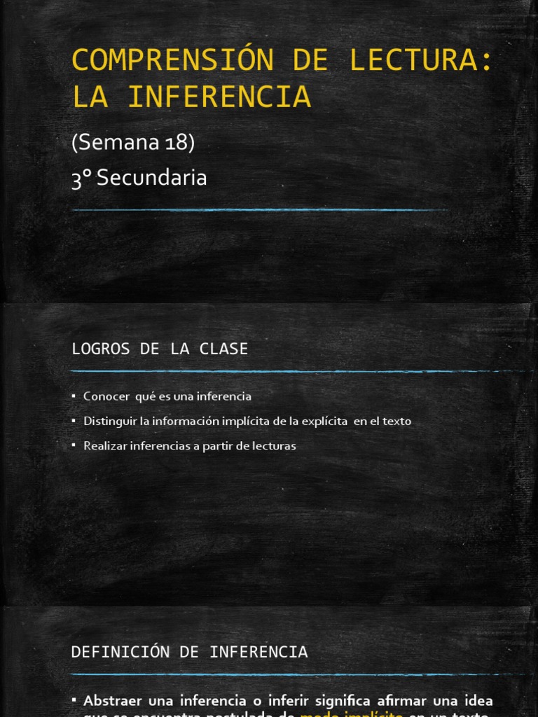 Comprensión de Lectura La Inferencia | PDF | Inferencia | Hipótesis