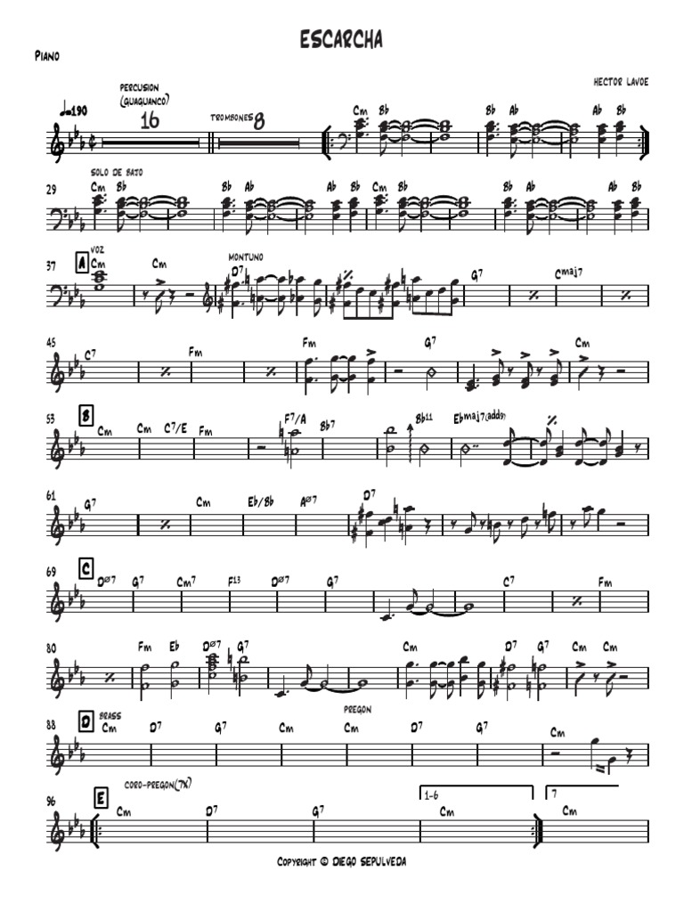 Escarcha Piano | Download Free PDF | Entertainment (General)