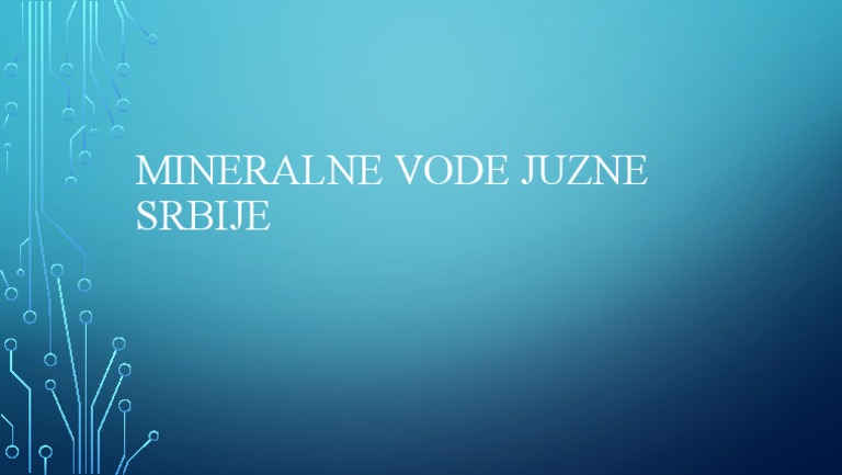 Mineralne Vode Juzne Srbije | PDF