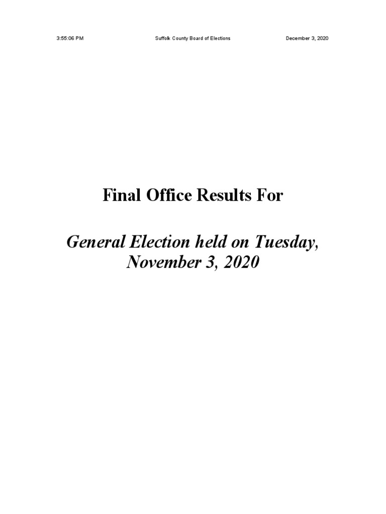 2020 General - Final Results Summary | PDF | Voter Turnout | Republican ...