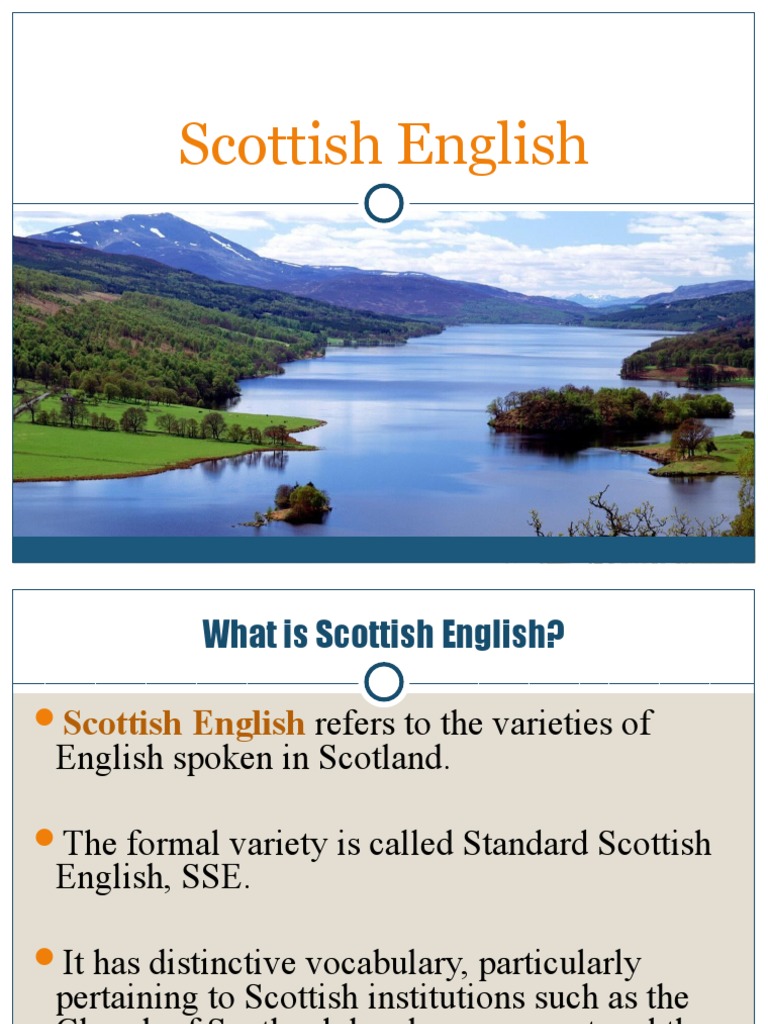 Scottish English | PDF | Scots Language | English Language