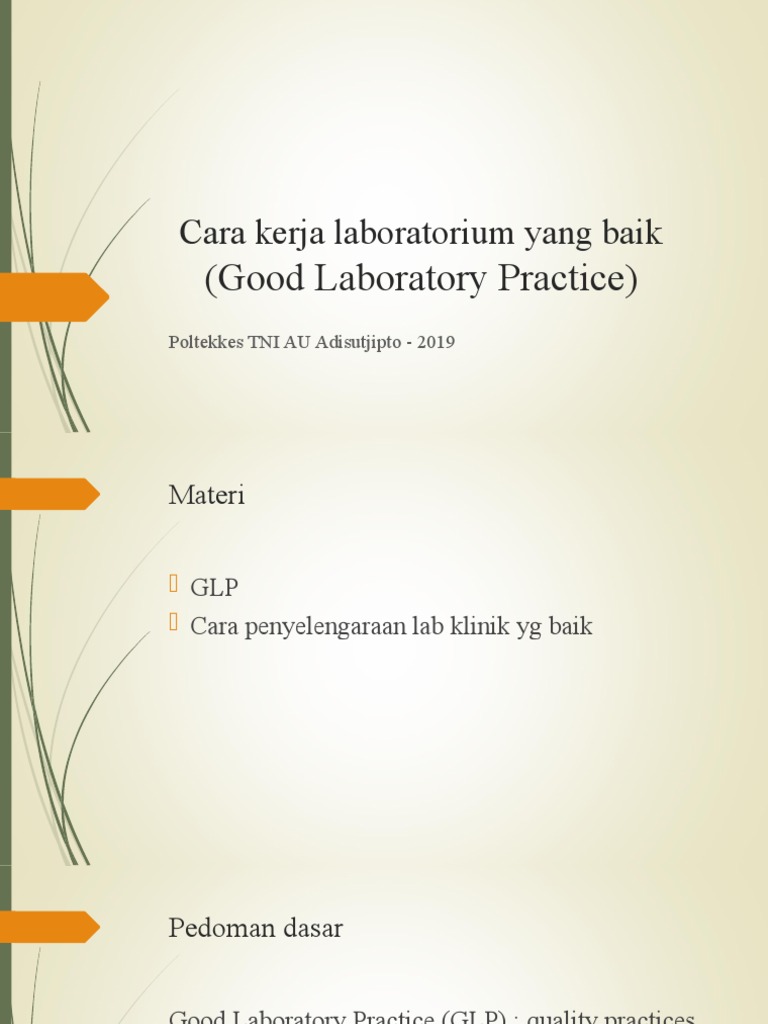 Good Laboratory Practice | PDF