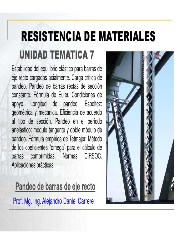 Guía de Clase Pandeo | PDF | Pandeo | Elasticidad (Física)