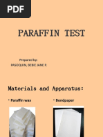 Paraffin Test | PDF | Wax | Chemical Substances