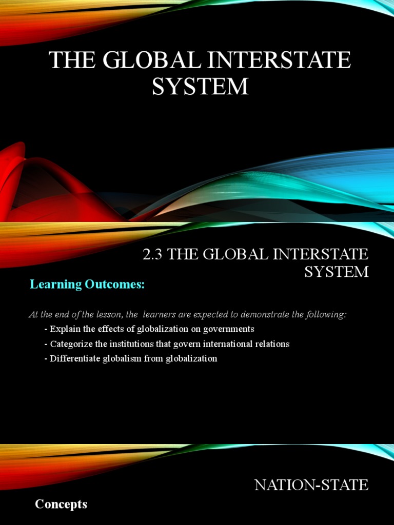 CO1 Topic 4 The Global Interstate System | PDF | Nation State ...