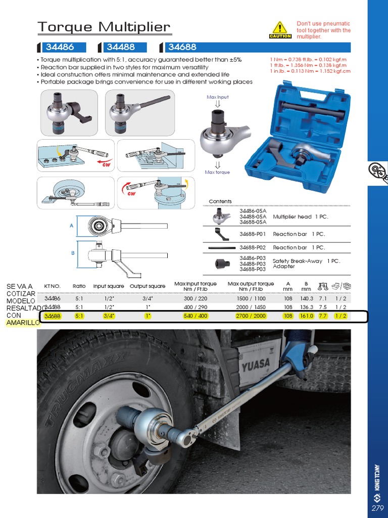 Torque Multiplier: Sevaa Cotizar Modelo Resaltado CON Amarillo | PDF | Manufactured Goods ...
