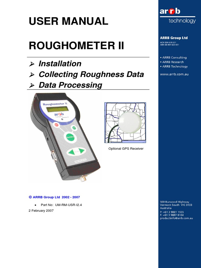 Roughometer II User Manual PDF | PDF | Surveying | Calibration