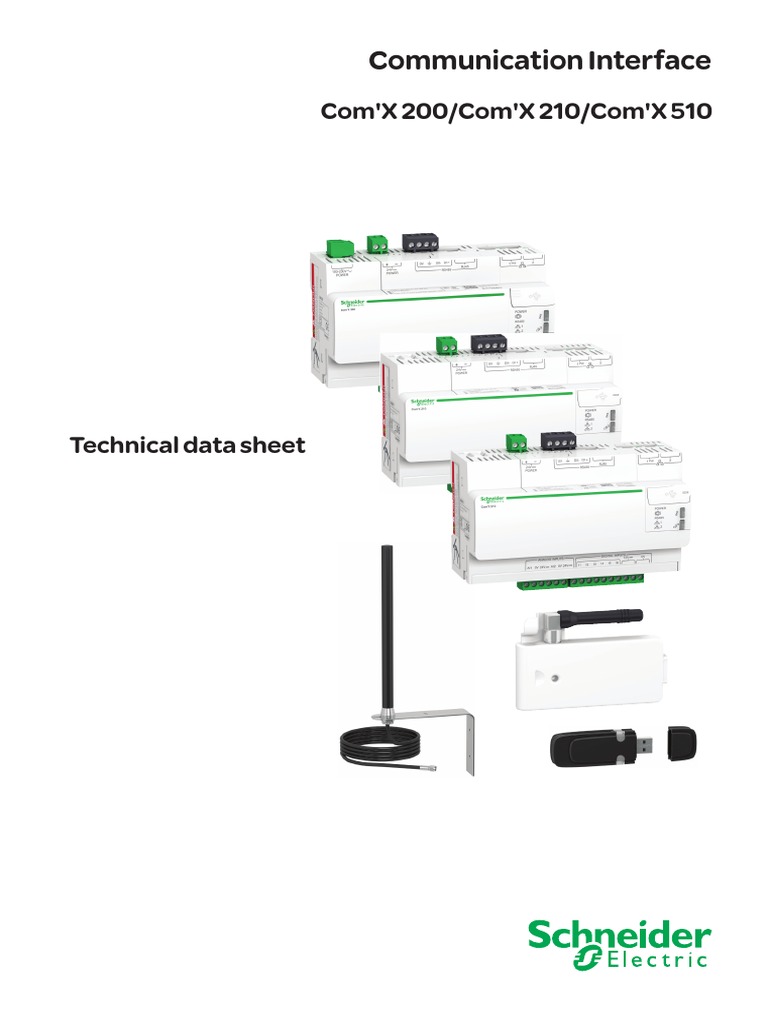 Communication Interface: Com'X 200/Com'X 210/Com'X 510 | PDF | Wi Fi ...