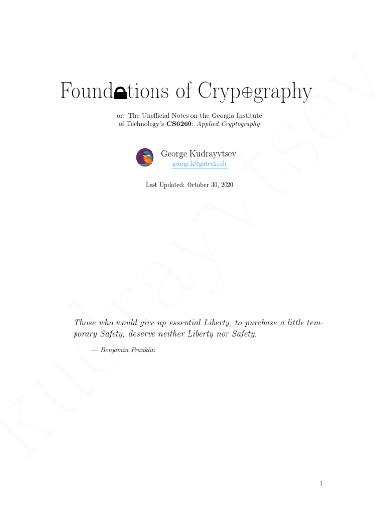 George Crypto Notes | PDF | Cryptography | Key (Cryptography)