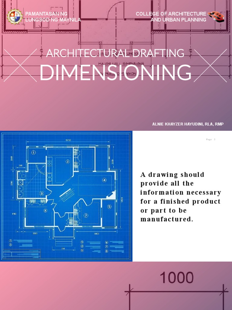Architectural Drafting: Dimensioning Guide | PDF