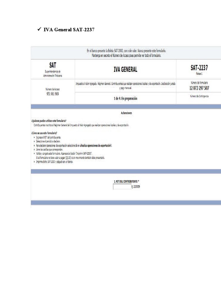 IVA General SAT | PDF