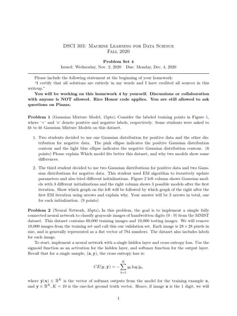 DSCI 303 Machine Learning Problem Set 4 | PDF | Applied Mathematics | Cybernetics