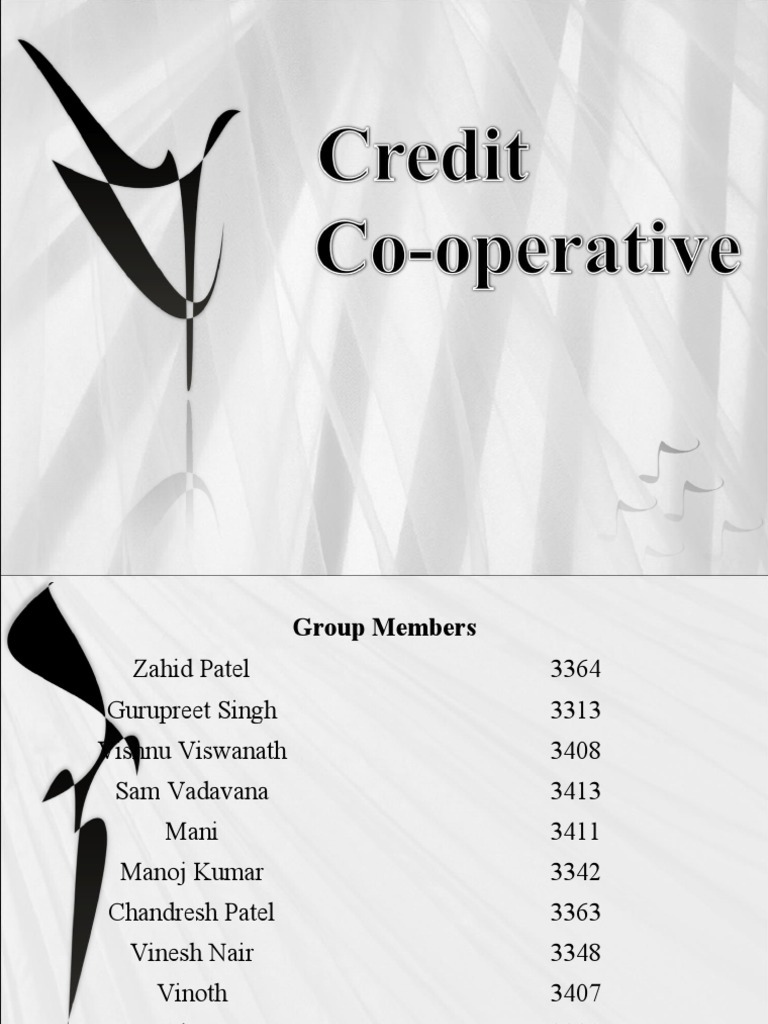 Credit Co-Operative Societies | PDF | Business | Cooperative