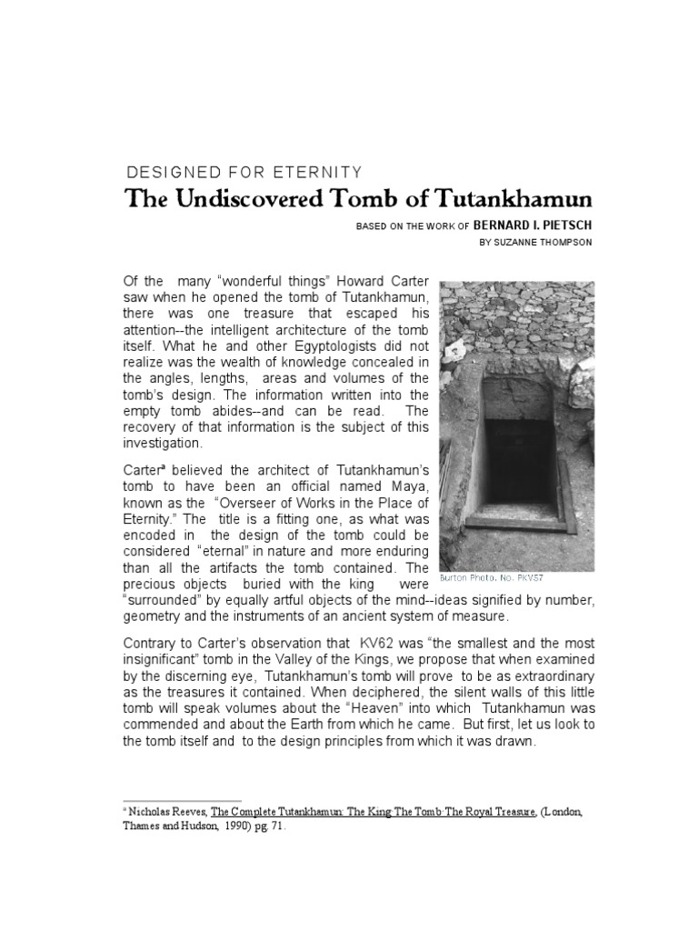 The Undiscovered Tomb of Tutankhamun PDF | PDF | Troy Weight | Pound (Mass)