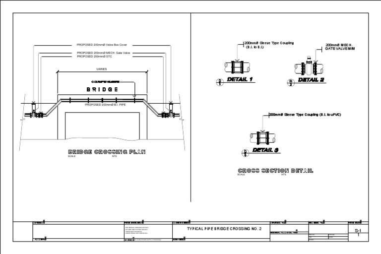 Gate Valve and Pipe Bridge Details | PDF | Tools | Hydraulics