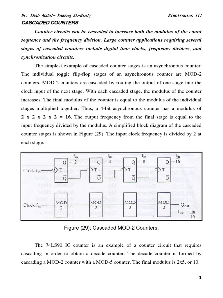 Cascade Counter | PDF | Signal Processing | Electronic Engineering
