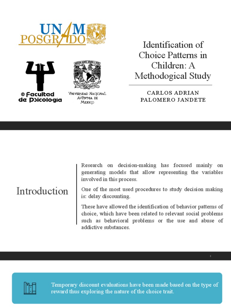 Children's Delay Discounting Patterns | PDF | Decision Making | Behavior