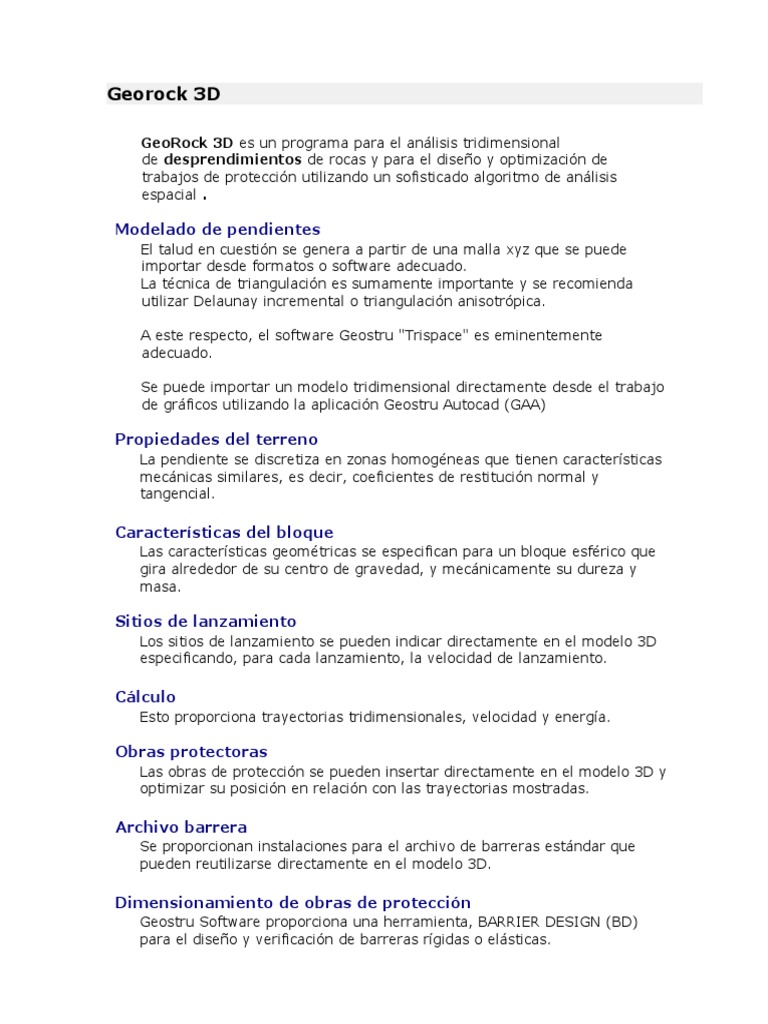 Georock 3D | PDF | Software | Velocidad