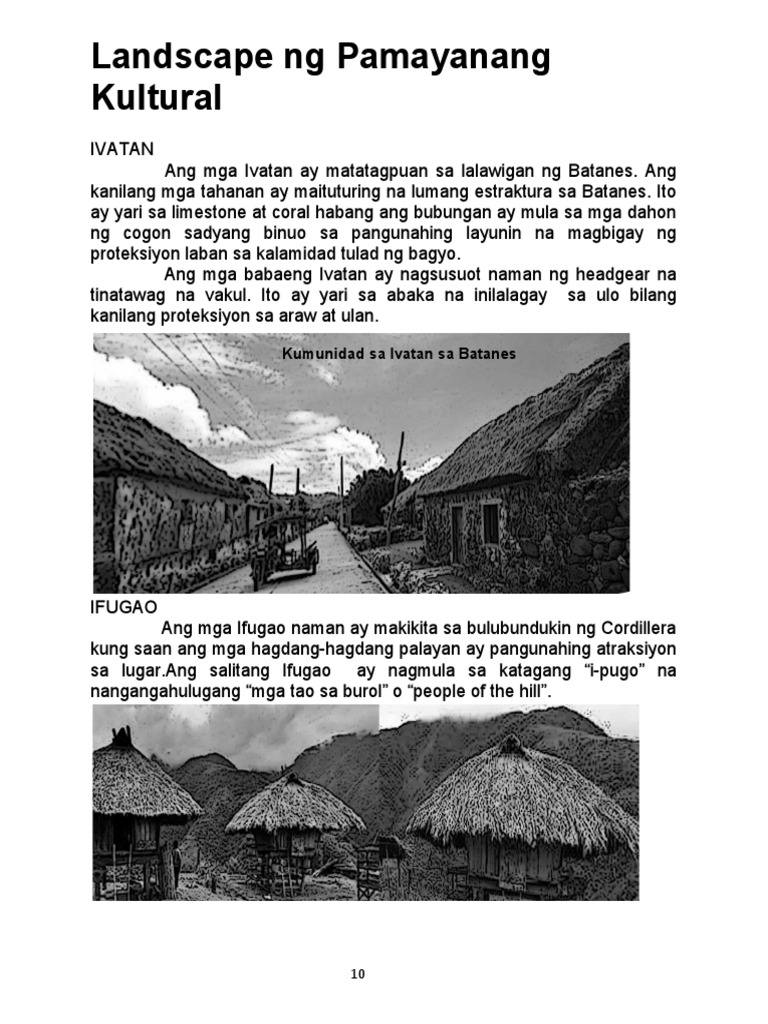 Landscape NG Pamayanang Kultural - Docx MAPEH 4 and 6 Fused | PDF