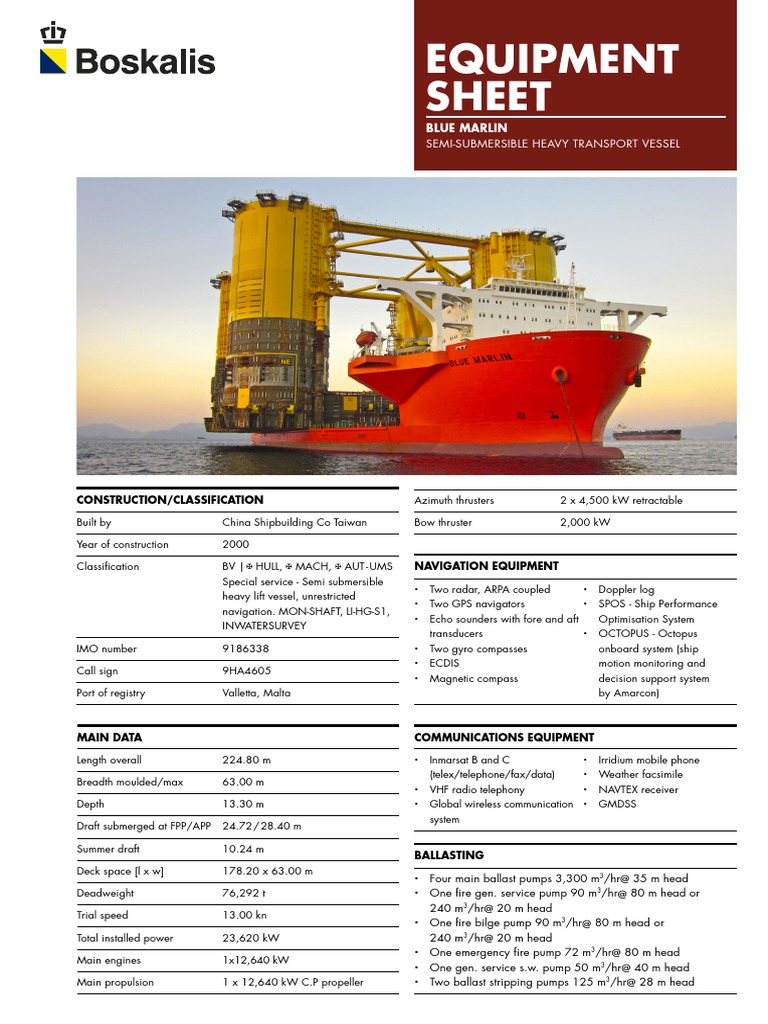 DEF Blue Marlin PDF | PDF | Ships | Water Transport