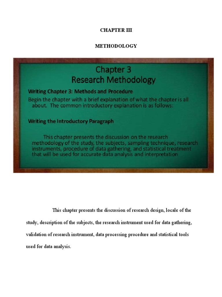Chapter 3 - Discussion of Methodology | PDF | Confidence Interval ...