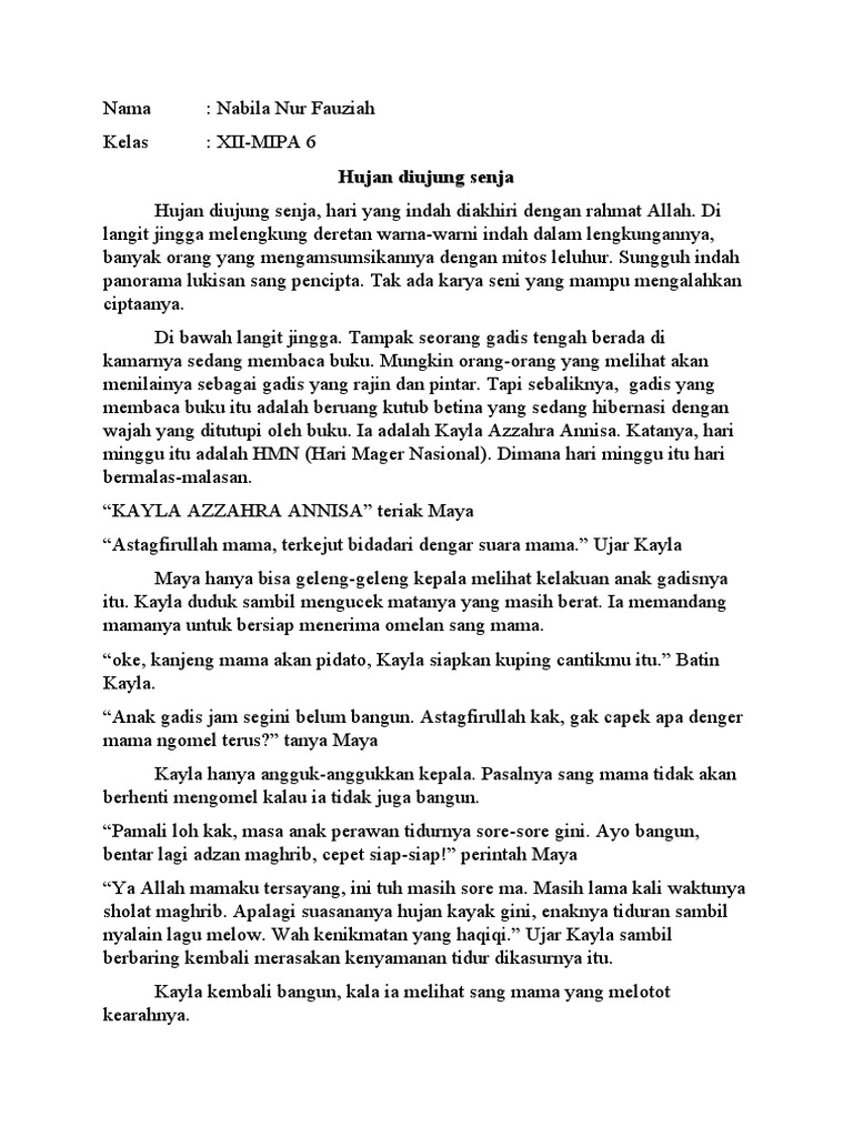 Cerpen - Nabila Nur Fauziah | PDF