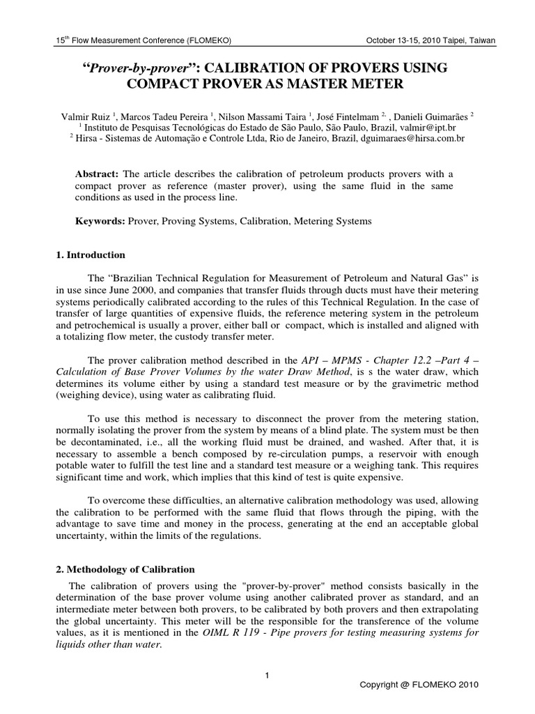 "Prover-By-Prover" CALIBRATION OF PROVERS USING COMPACT PROVER AS ...
