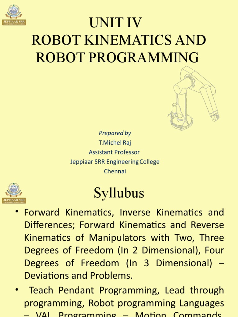 OIE 751 ROBOTICS Unit 4 Class 5 (20-10-2020) | PDF | Computer Program | Programming