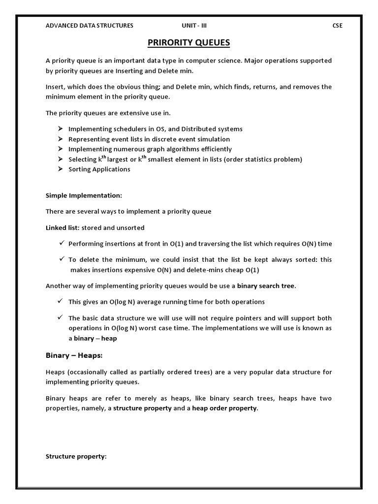 Ads Unit III | PDF | Algorithms And Data Structures | Applied Mathematics