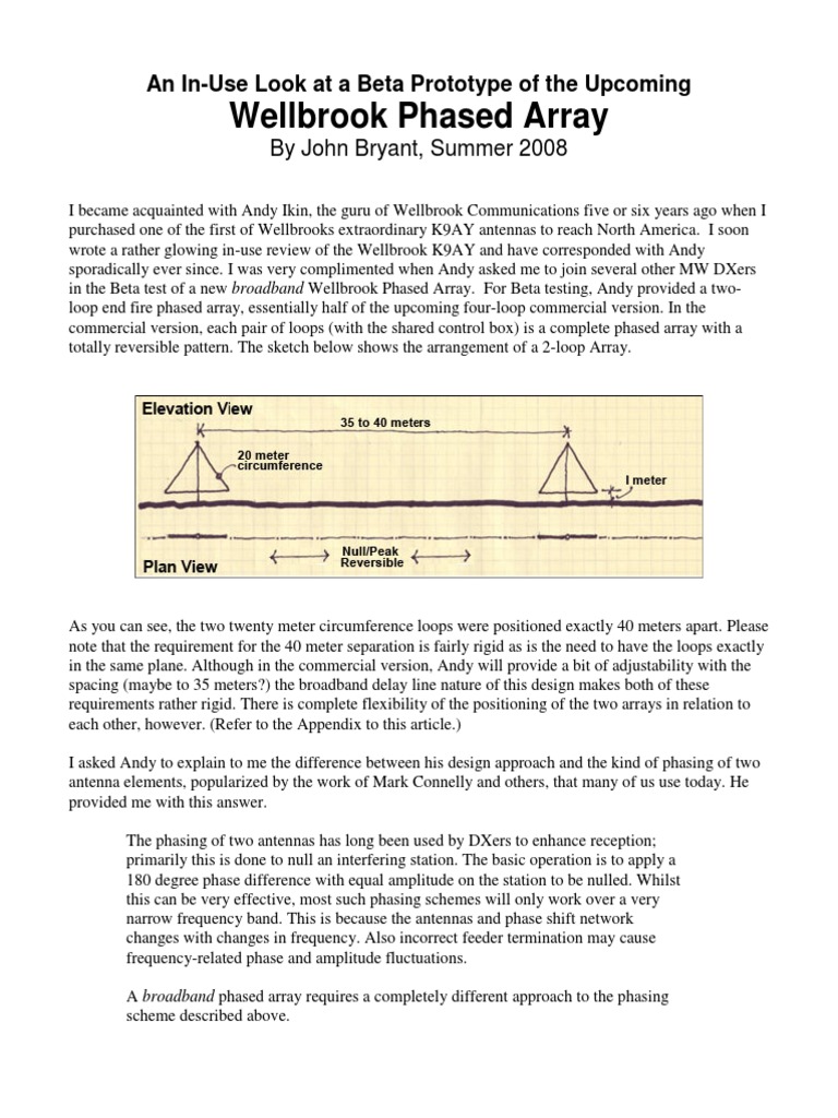 Wellbrook Phased Array Beta Review | PDF | Antenna (Radio) | Signal To ...