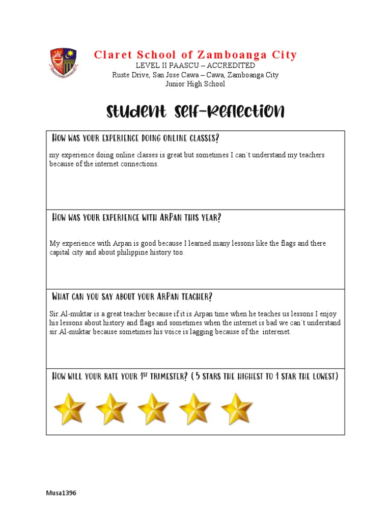 Student Reflection | PDF