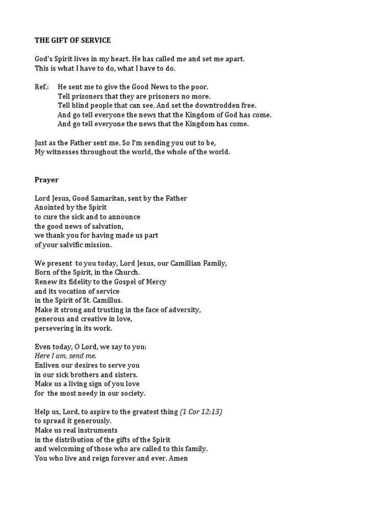 The Gift of Service | PDF | Jesus | Gospel Of John