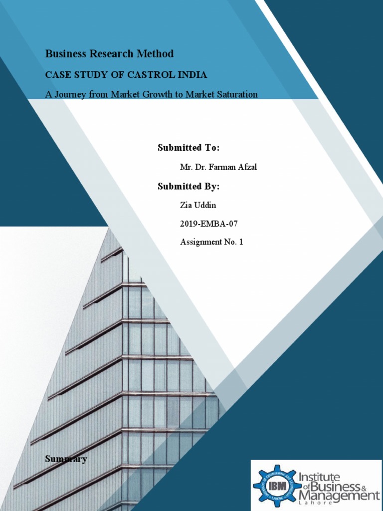 Business Research Method: Case Study of Castrol India | PDF | Brand | Accessibility