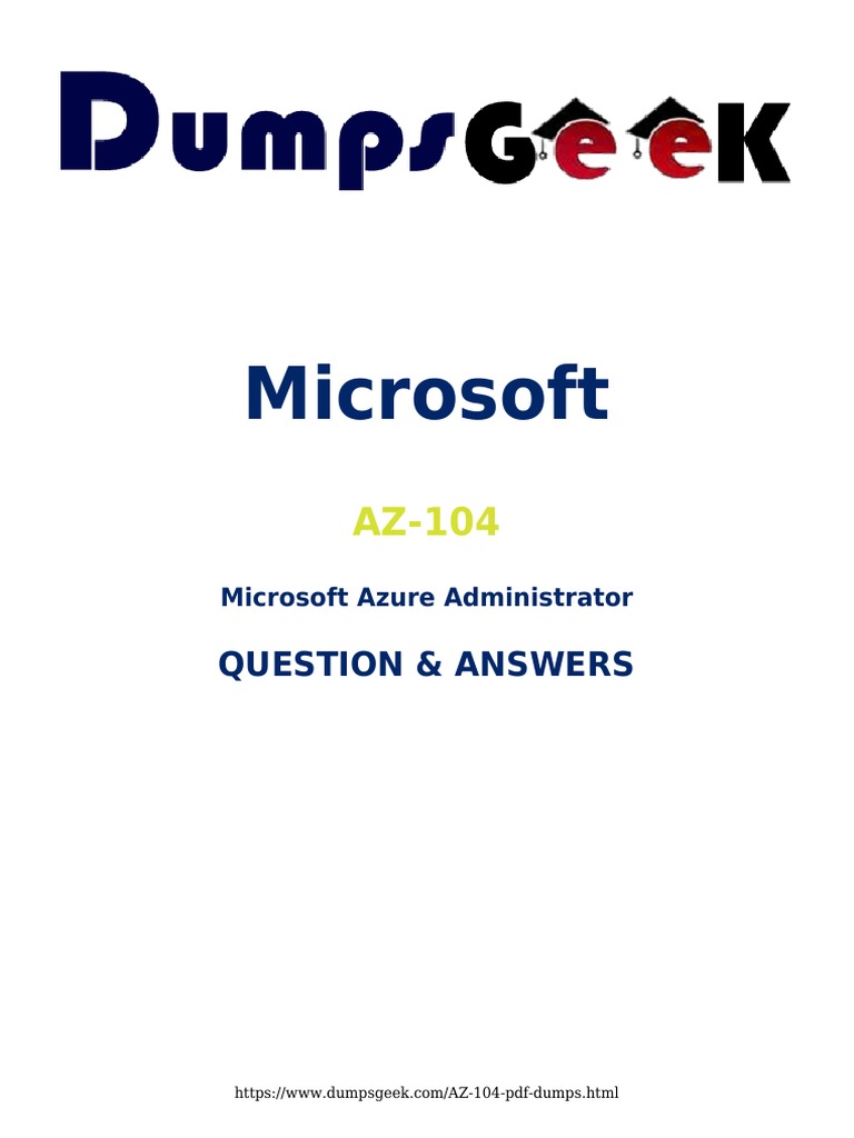 AZ-104 Microsoft Azure Admin Exam Guide | PDF | Active Directory ...