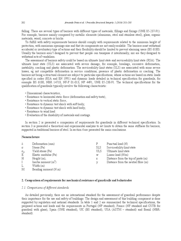 Armando Pinto Et Al. / Procedia Structural Integrity 1 (2016) 281-288 ...