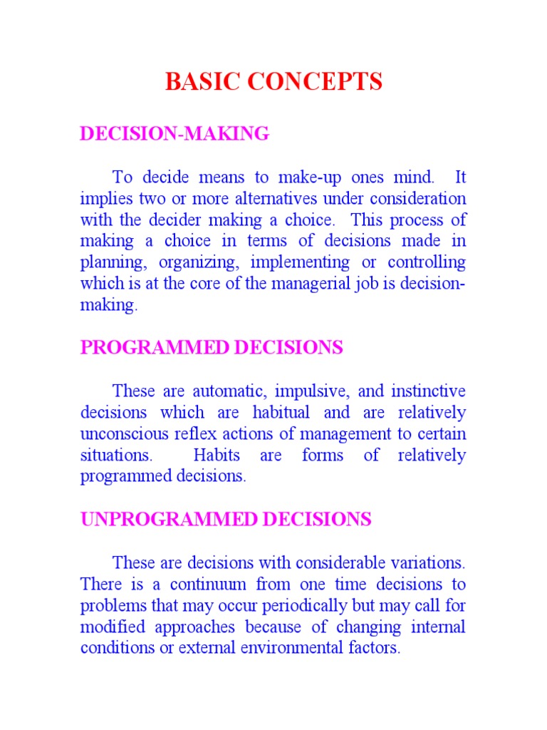 Basic Concepts | PDF