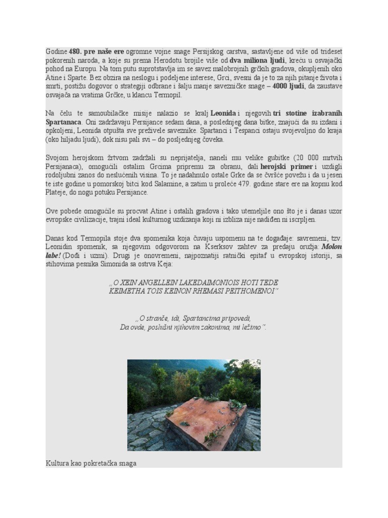 Bitka Kod Termopila | PDF