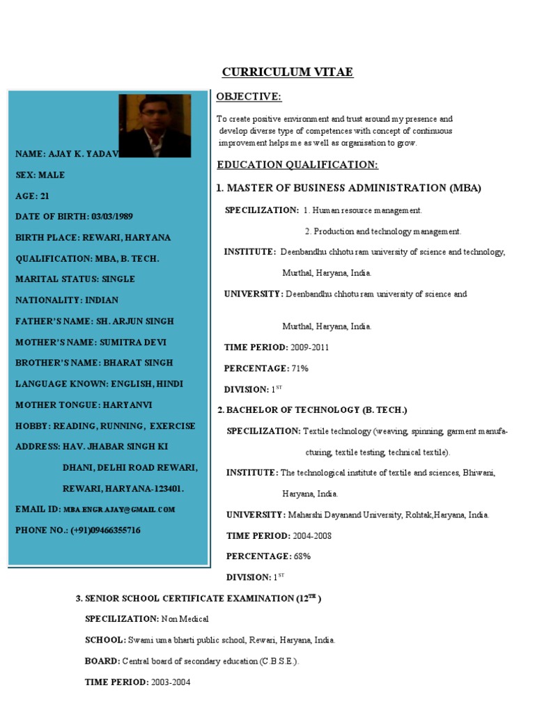 Curriculum Vitae (Ajay K. Yadav) | PDF | Textiles