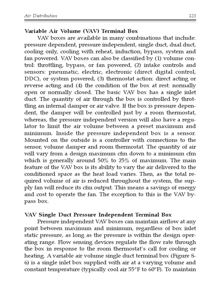 Variable Air Volume (VAV) Terminal Box | PDF | Duct (Flow) | Building ...