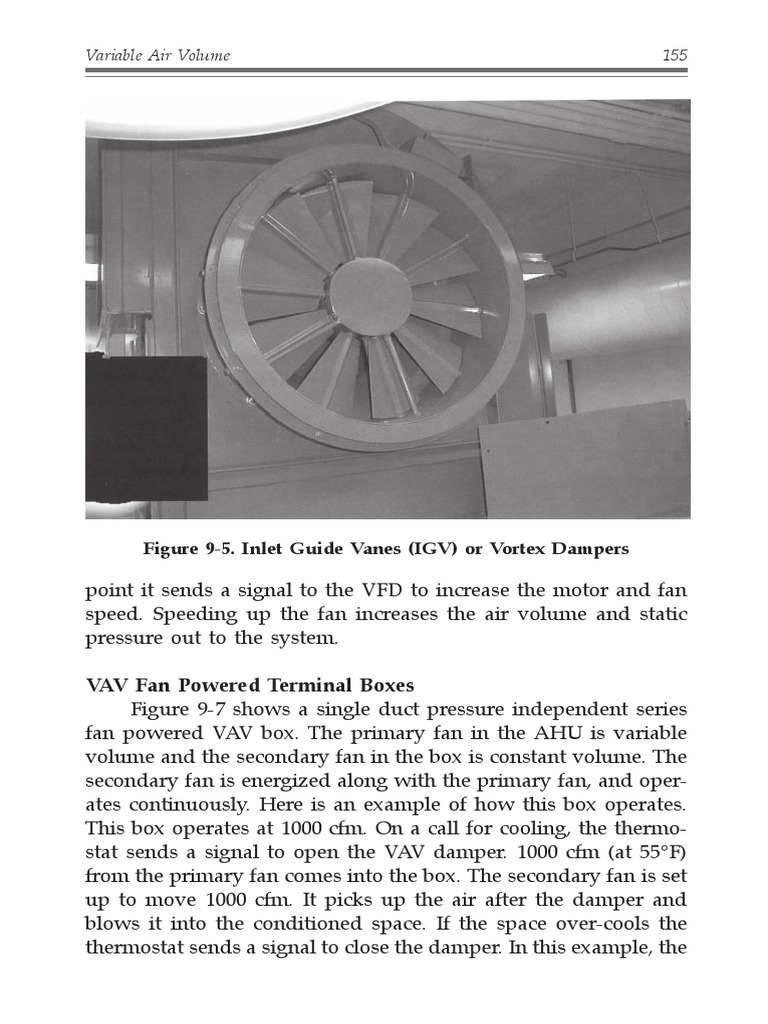 Variable Air Volume 155: Figure 9-5. Inlet Guide Vanes (IGV) or Vortex ...