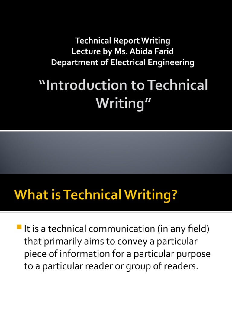 Introduction To Technical Writing | PDF
