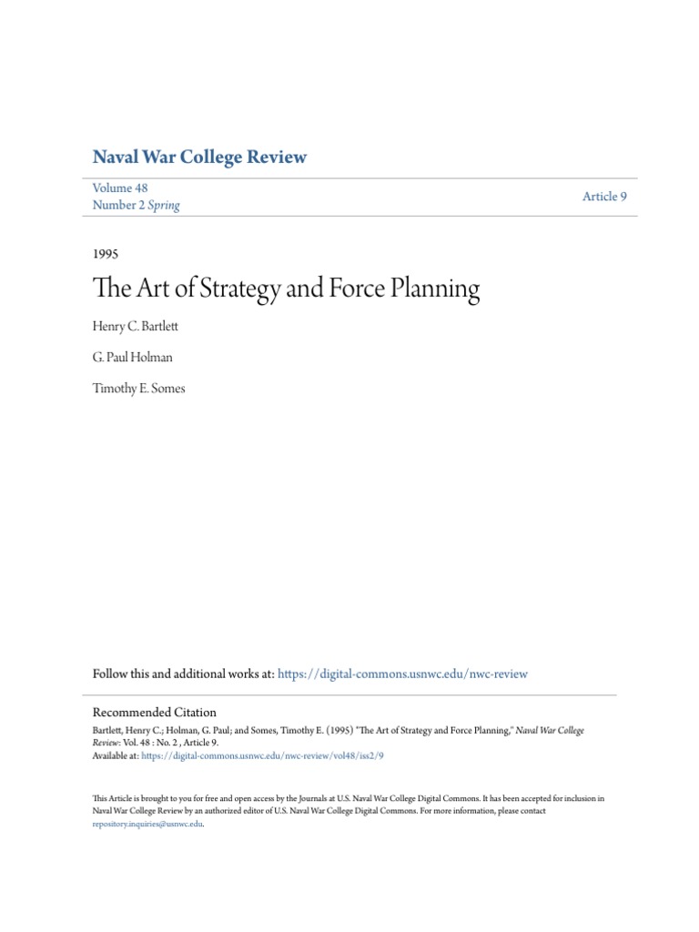 The Art of Strategy and Force Planning | PDF | Unrest
