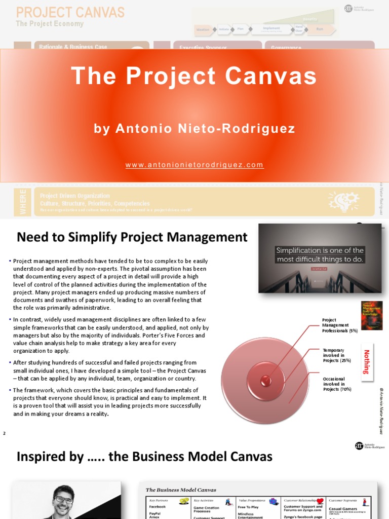 The Project Canvas: by Antonio Nieto-Rodriguez | PDF | Project ...