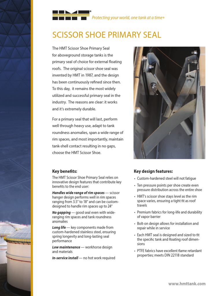 Scissor Shoe Primary Seal: Protecting Your World, One Tank at A Time ...