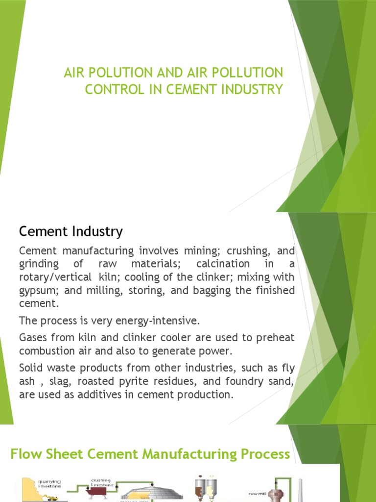 Air Polution and Air Pollution Control in Cement Industry | PDF ...