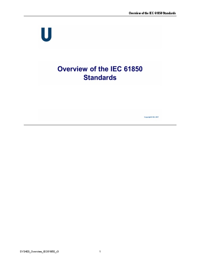 Overview of The IEC 61850 Standards | PDF | Object (Computer Science) | Computer Network