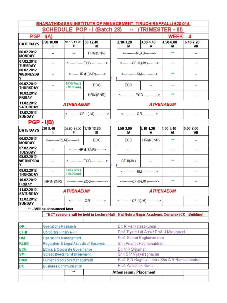 III Trimester Schedule | PDF | Economies | Business