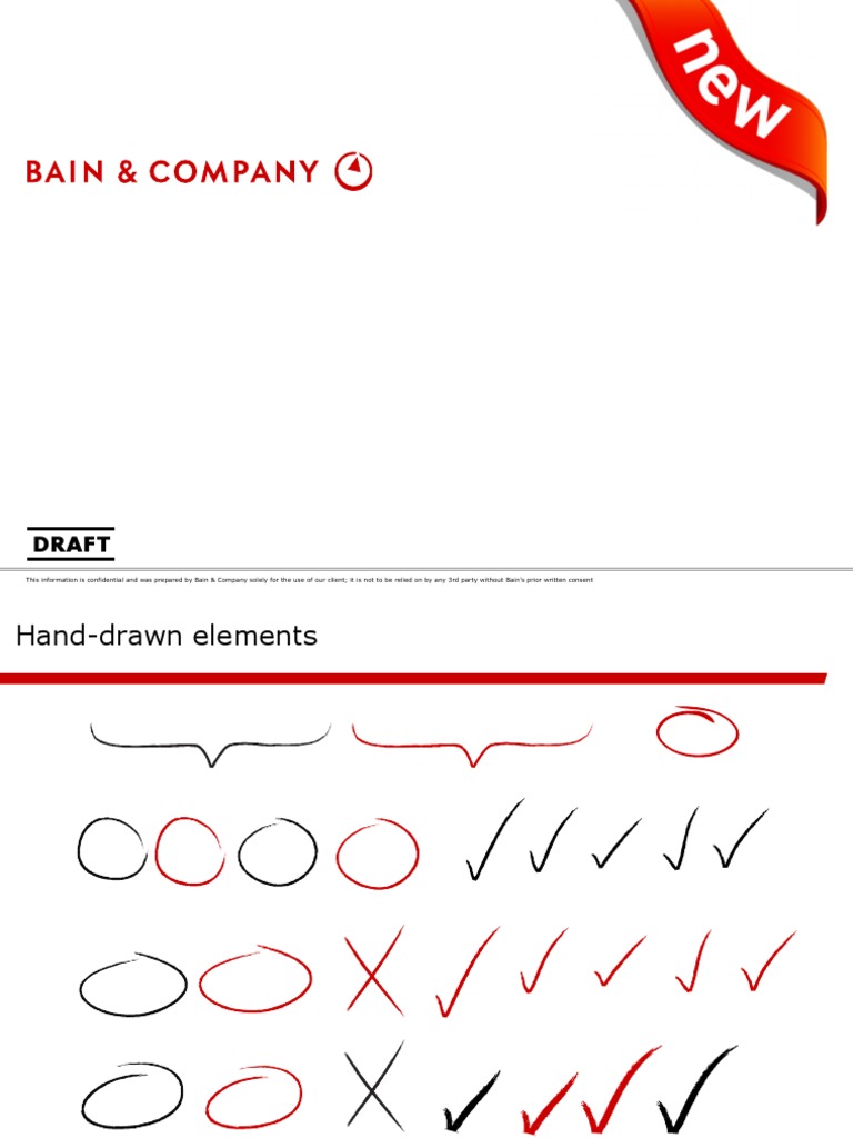 Bain & Company Presentation Template with Guidance on Hand-Drawn ...